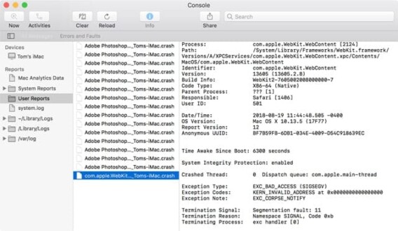 Mac 101: How to Diagnose a Crash Using the Console App