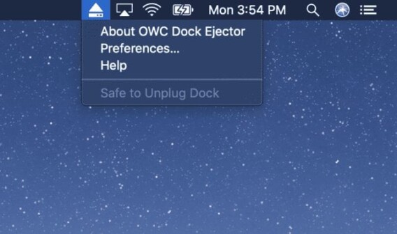 OWC Dock Ejector Safely Disconnects All Devices with One Click