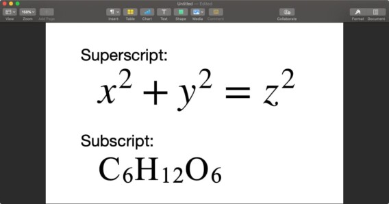 Mac Typing Tip: Subscripts, Superscripts, and Equations