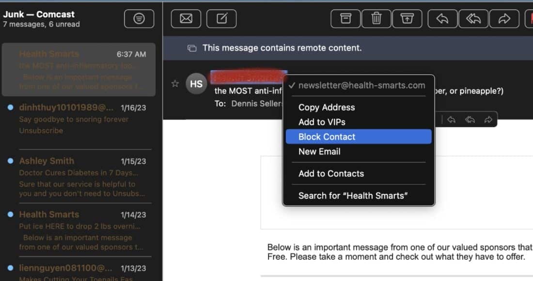 How to Block, Unsubscribe to, and Mute Email in macOS Sonoma Mail