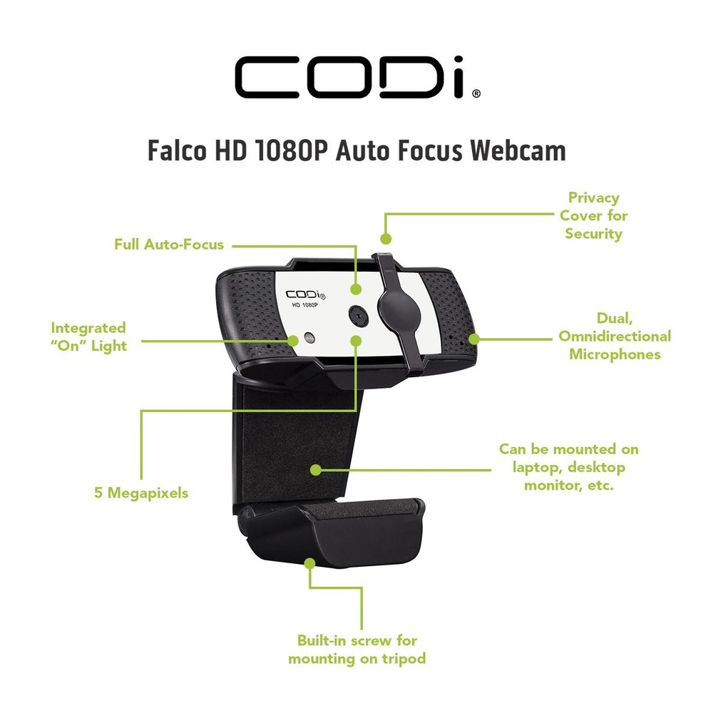 CODi A05020 Falco HD 1080P Auto Focus Webcam at MacSales.com