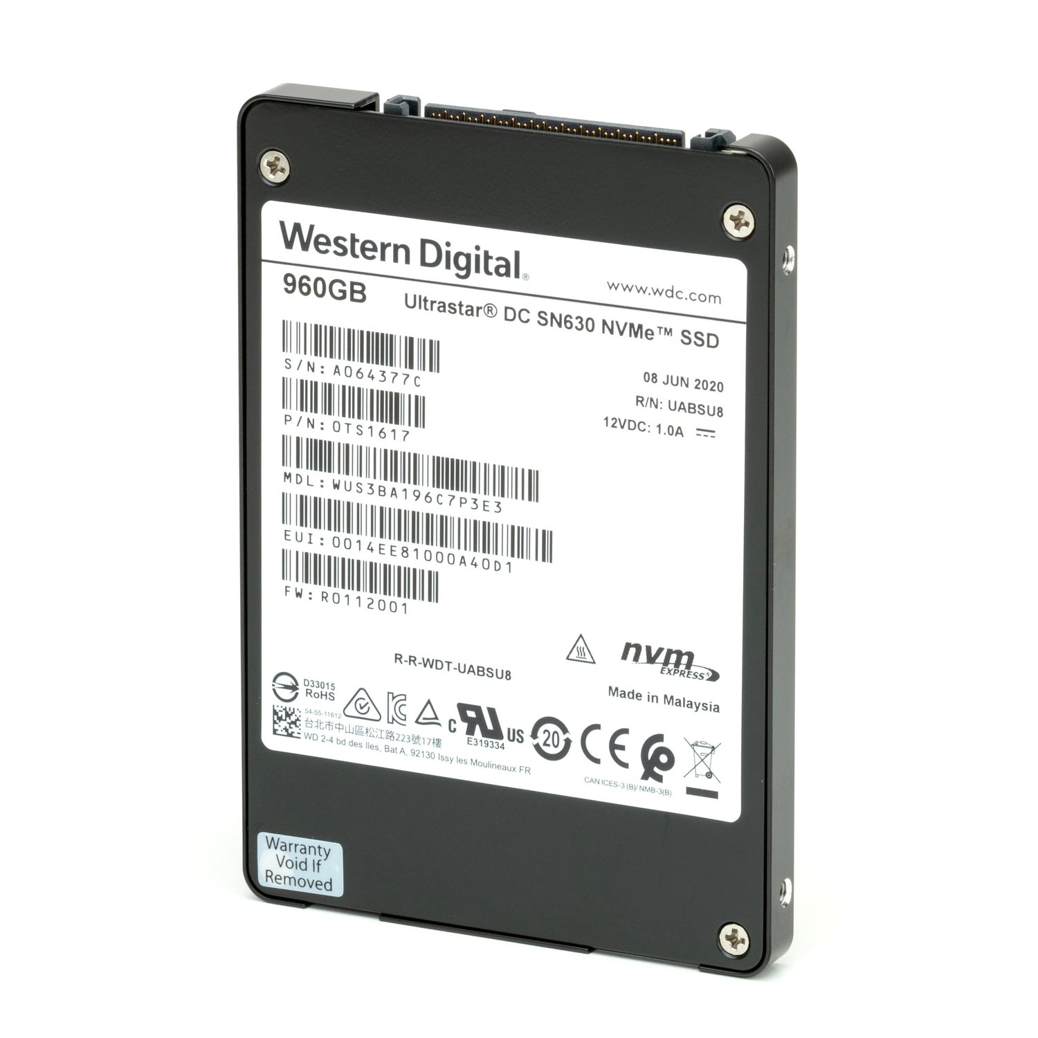 Western Digital 0TS1617 / WUS3BA196C7P3E3 1.0TB... at MacSales.com